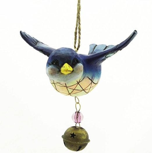 Amazon.com: Enesco Jim Shore Heartwood Creek Jingle Birds Bluebird ...