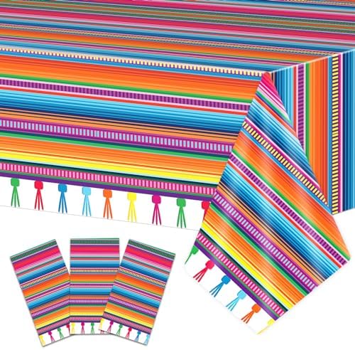 Amazon.com: 3Pcs Mexican Fiesta Tablecloth 5 Mayo Table Cloth Mexican ...