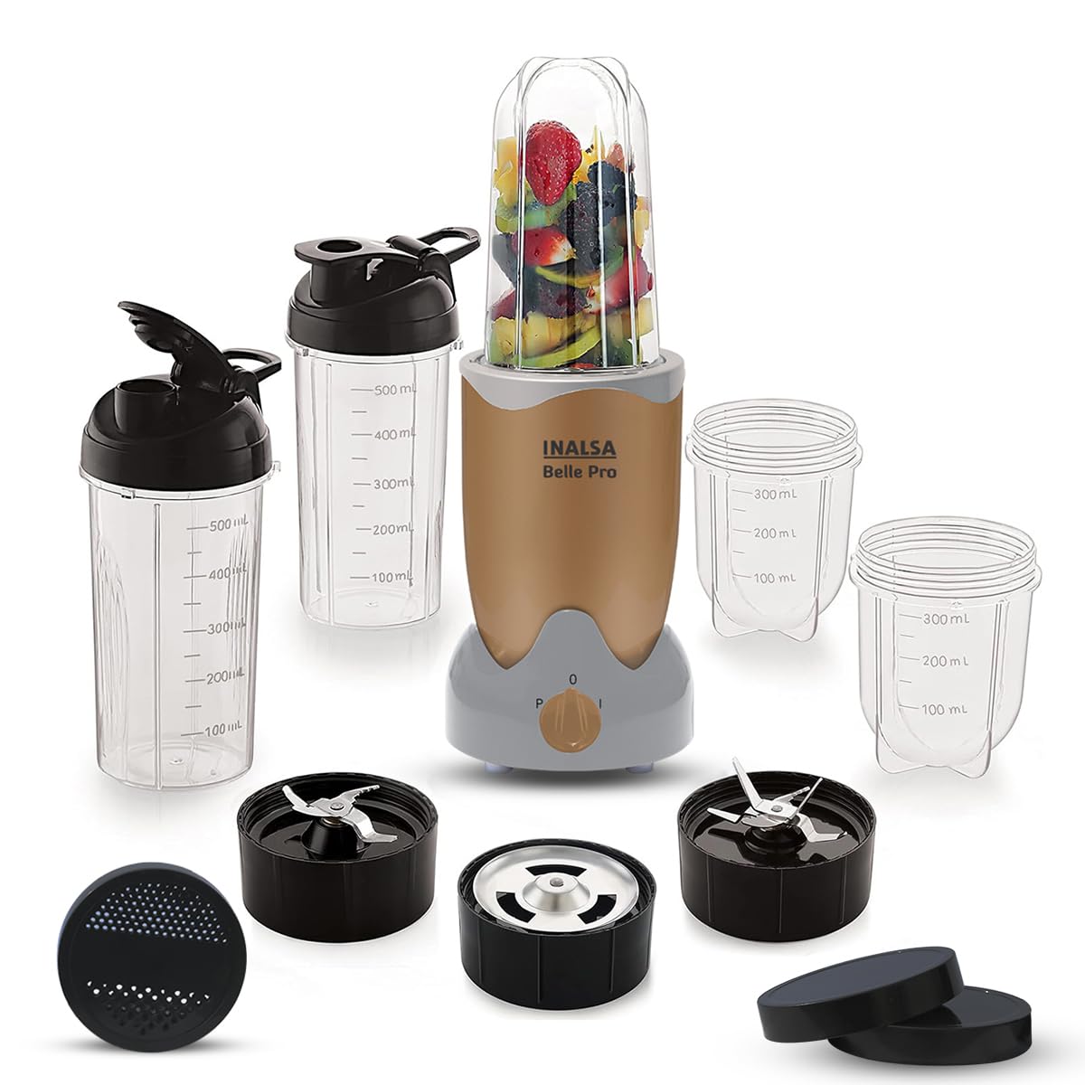 Buy INALSA Bullet Mixer Grinder|5 Jar include 2 Storage Jar For ...