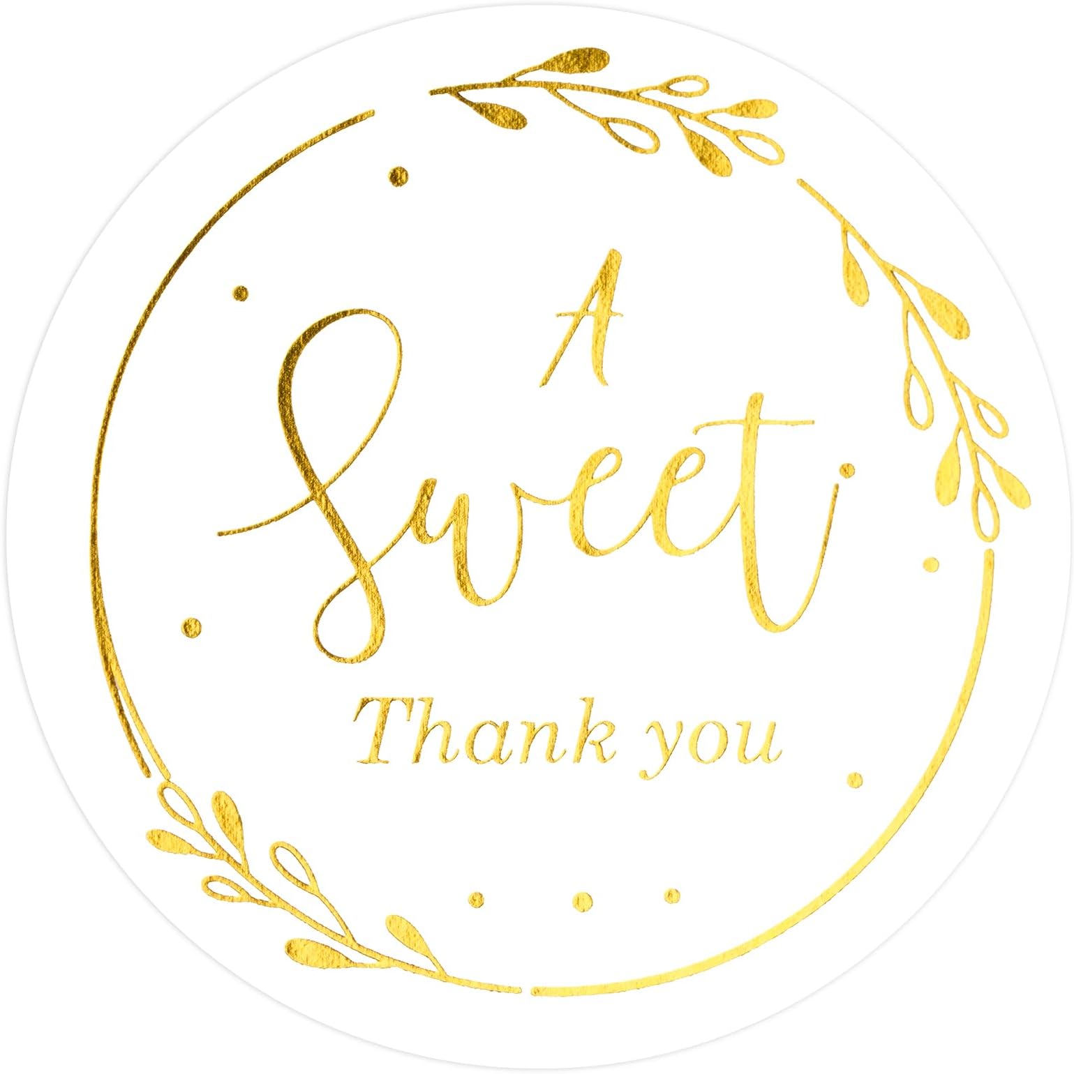 Amazon.com: 2" Round A Sweet Thank You Wedding Favor Stickers (Set of ...