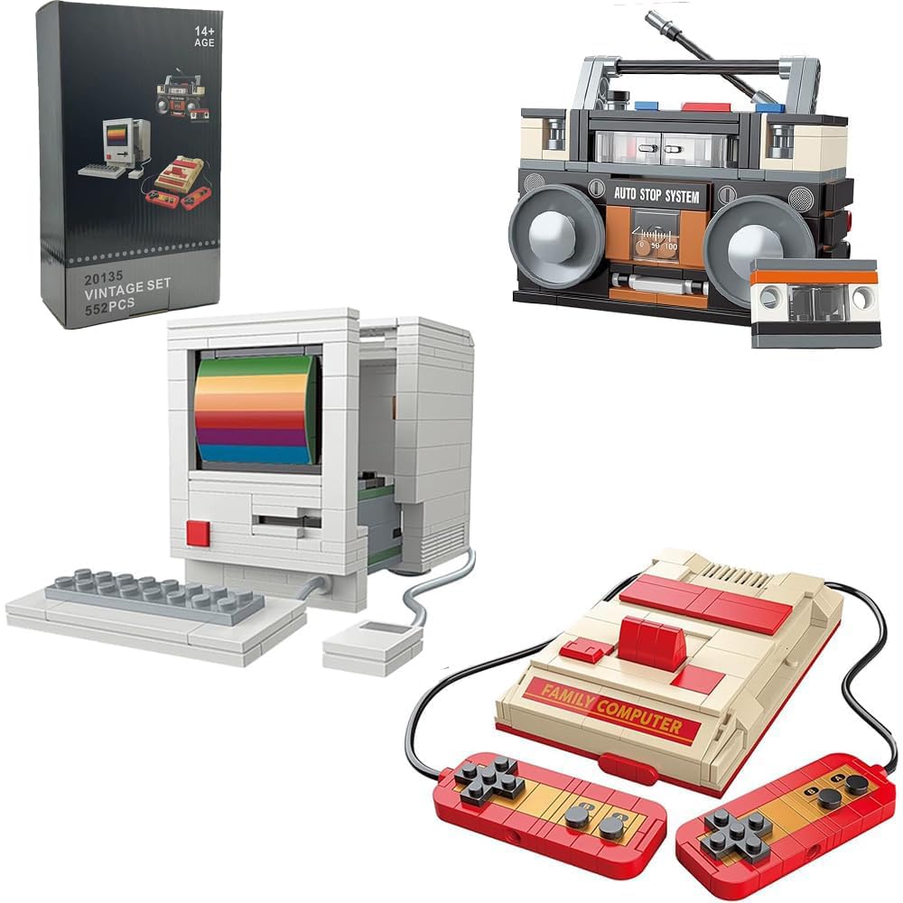 Amazon.com: MONCAR Adult Vintage Building Sets 20135, Retro Game ...