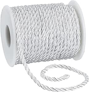 Amazon.com: PH PandaHall 3mm 21.9 Yards White Twisted Cord, 3 Layers ...