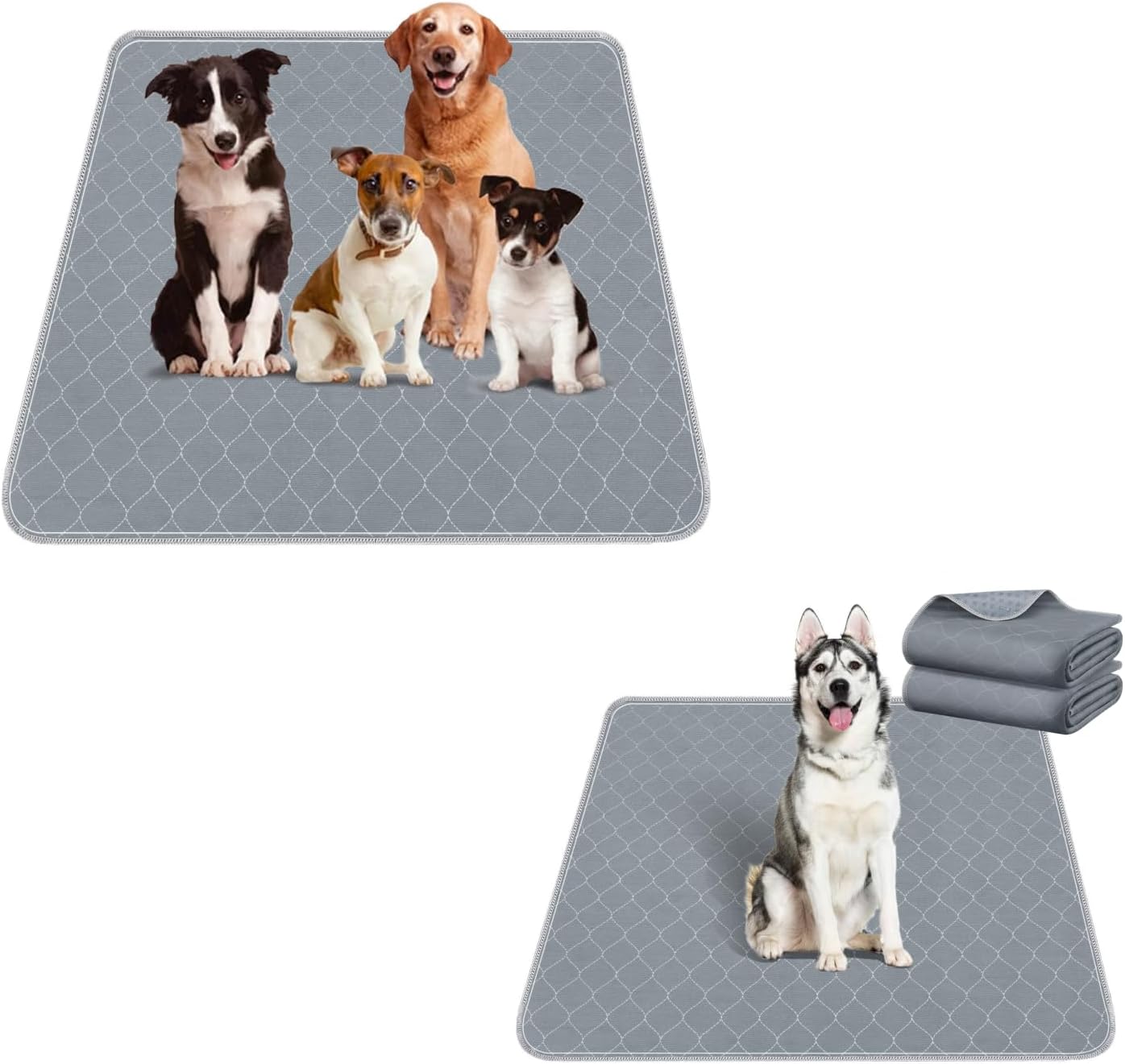 Amazon.com: 3 Packs Dog Pee Pads Washable 48" x 60" and 30" x 32 ...