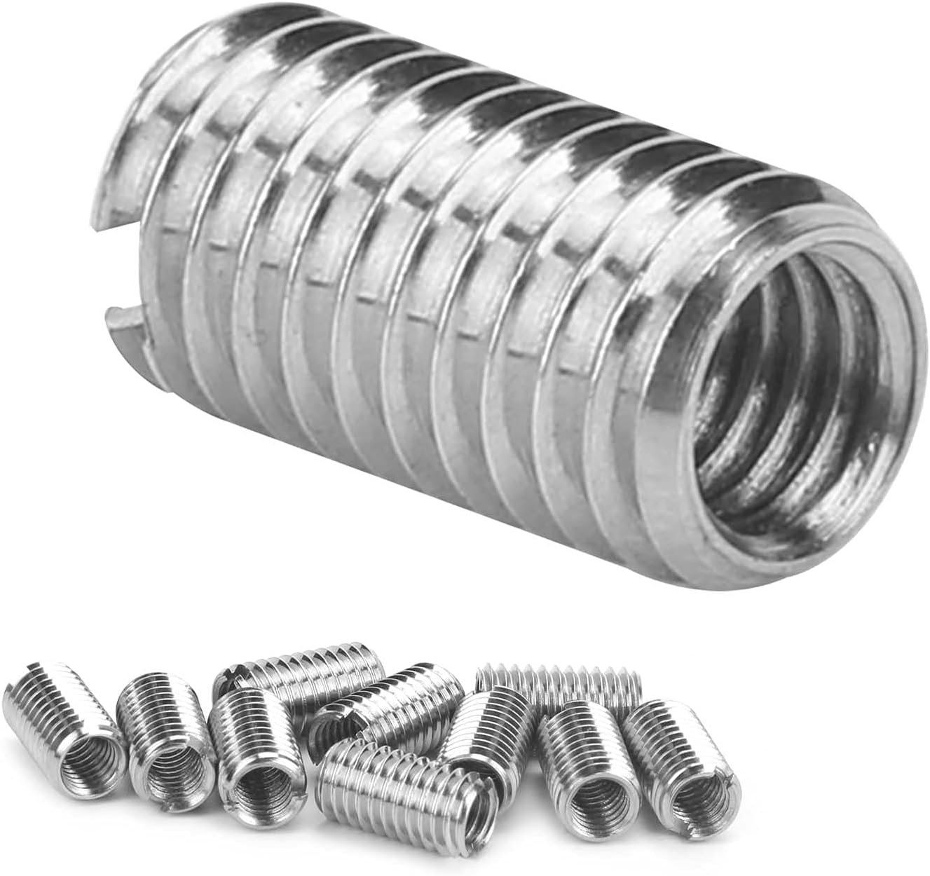 10pcs Intérieur M6 * 1.0 Extérieur M8 * 1.25 Longueur 15mm Inserts ...