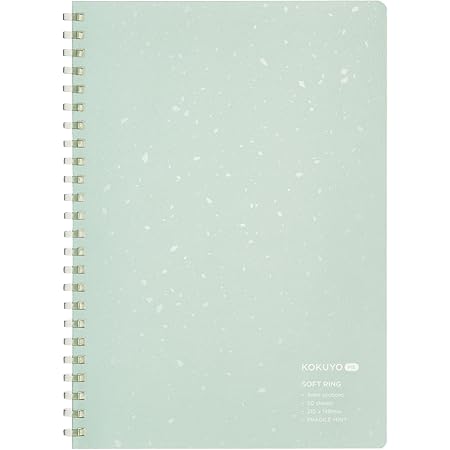 Amazon.com : KOKUYO Me D Shaped Soft Ring Notebook, A5, 0.5 inch (4 mm) Grid Ruled, 50 Sheets ...