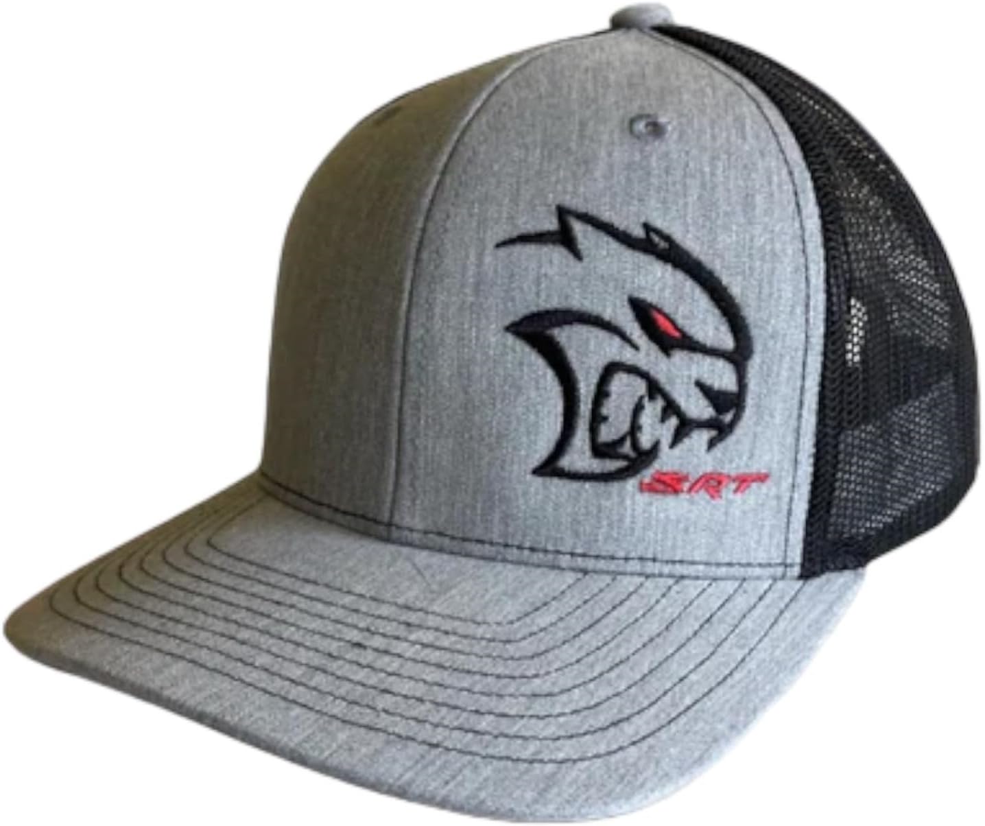 Dodge SRT Hellcat Redeye Snapback Trucker Hat – Heather Grey – Premium Embroidered Logo ...