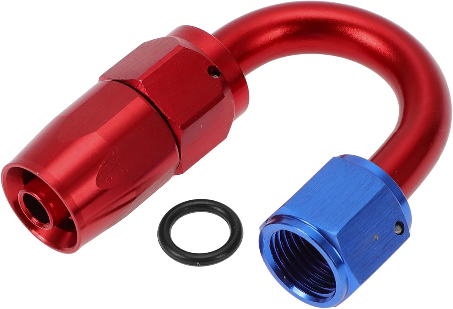 Amazon | A ABSOPRO メスフレアリデューサーホースフィッティングアダプターTF-1001-AN6 180° 燃料ラインコネクターアルミニウムOリング付き 赤、青 | コネクター ...