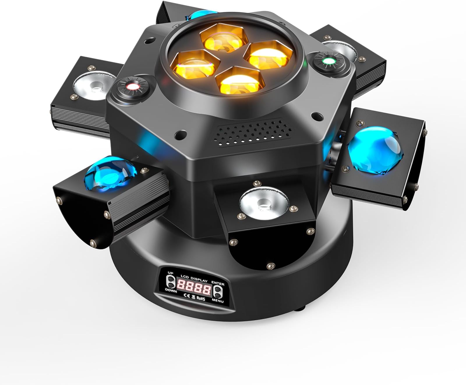 Lyre Led 180W RGBW Lumière de scène stroboscopique Luminaires à tête ...