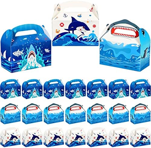 Amazon.com: Frienda 50 Pcs Kids Shark Party Favor Treat Boxes Shark ...