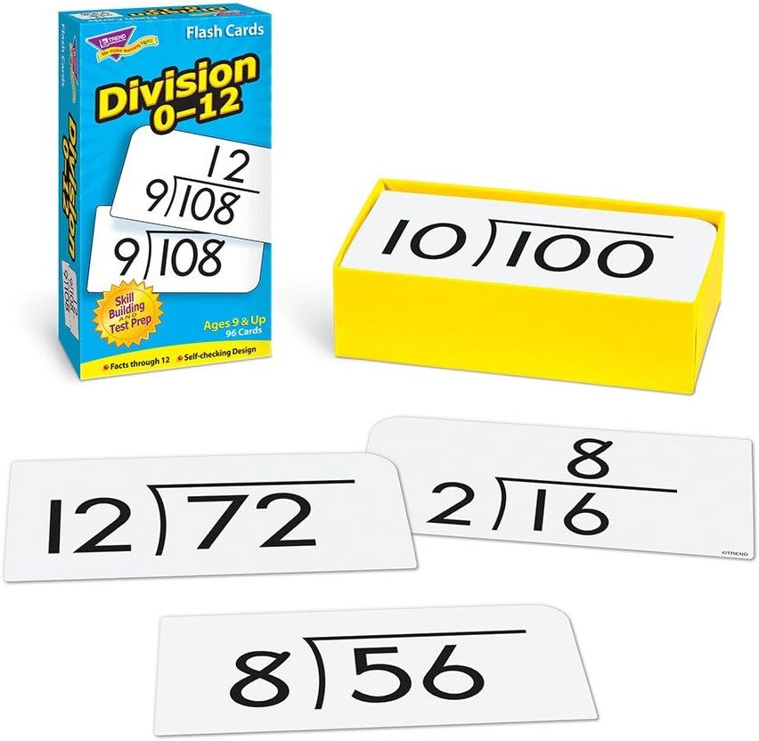 Amazon.com: TREND ENTERPRISES: Math Skill Drill Flash Cards, Divison 0 ...