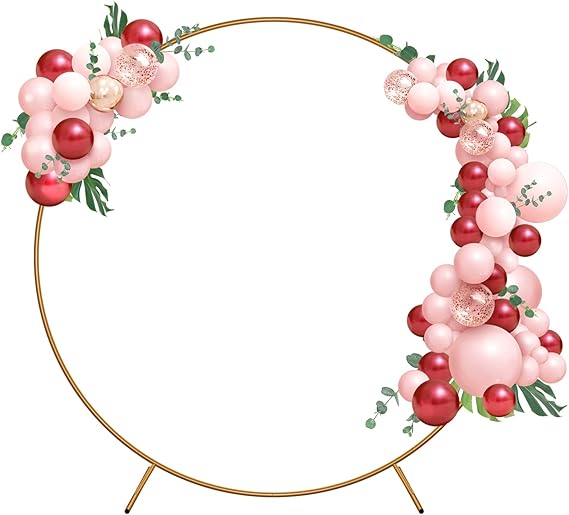 Amazon.com: VIVOGROW 6.8FT Wedding Arch Balloon Backdrop Stand, Round ...