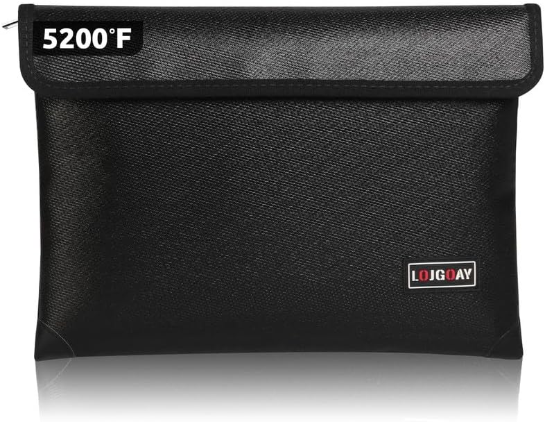 Fireproof Document Bag - with 5200°F Heat Insulated, Waterproof ...
