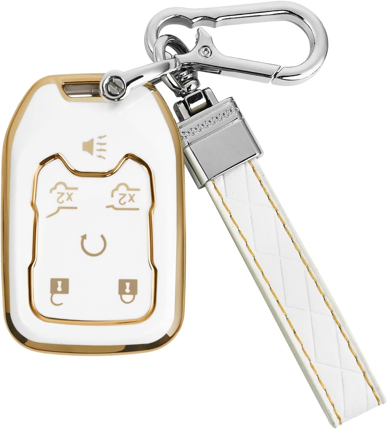 Amazon.com: Kirsnda for Chevrolet key fob cover case with keychain,Soft ...