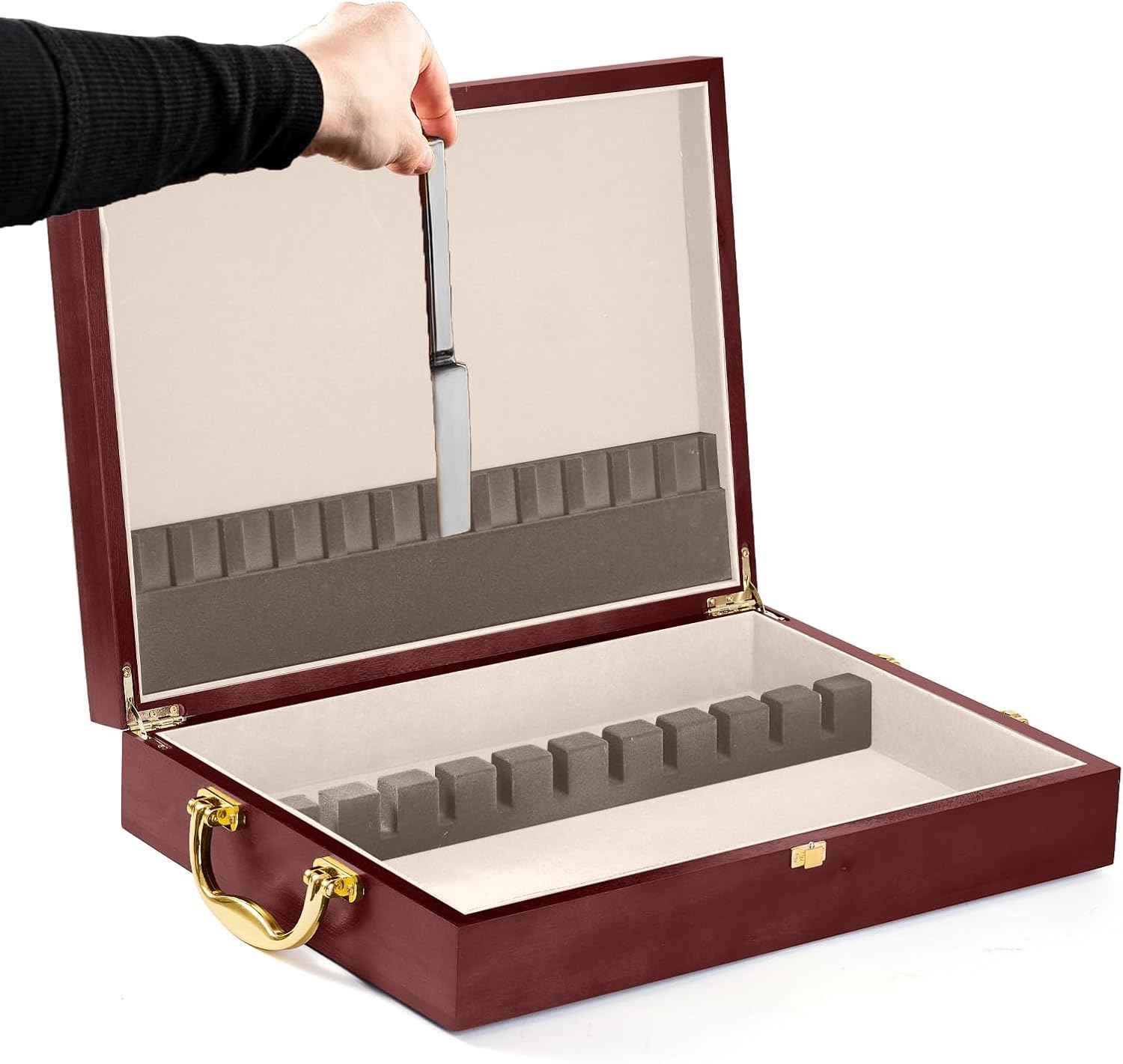 Amazon.com - VCQIEO Wooden Silverware Chest without Silverware ...