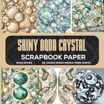 Shiny Aqua Crystal Scrapbook Paper: Hayes, Rohan: Amazon.com: Books
