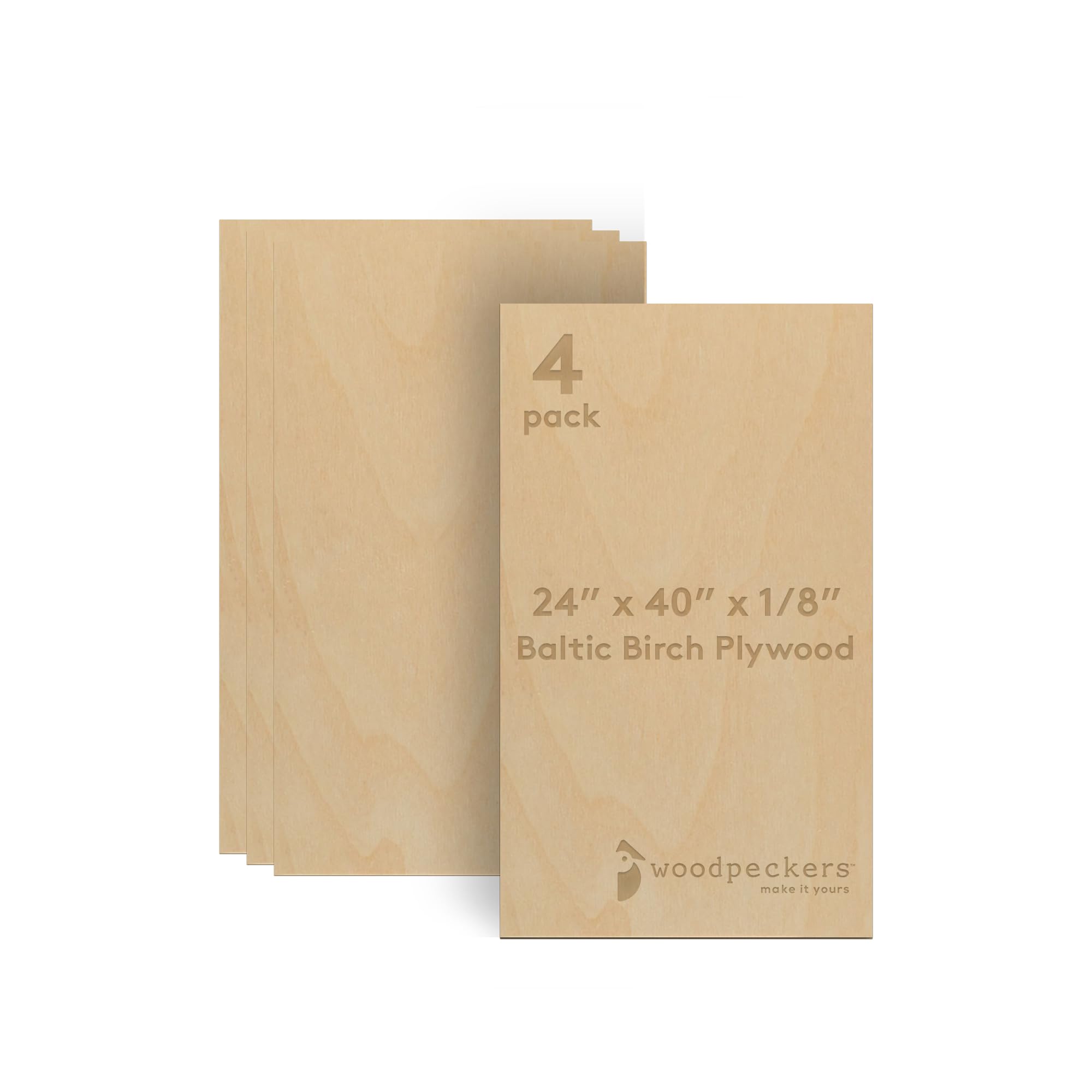 Amazon.com: Baltic Birch Plywood 24 x 40 x 1/8 Inch - 3 mm Craft Wood ...
