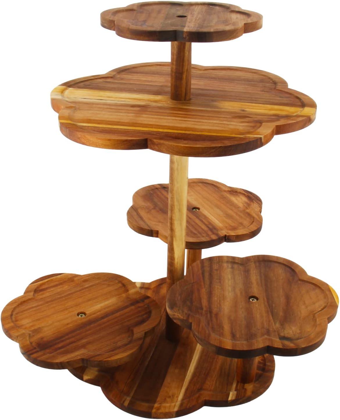 Amazon.com: KUAIYU 5 Tier Wooden Cupcake Stand for 50 Cupcakes Tiered ...