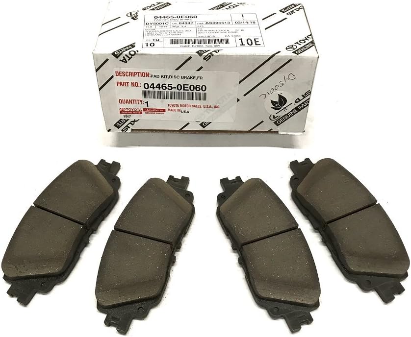 Amazon.com: Toyota Genuine Parts - Pad Kit, Disc Brake (04465-0E060 ...