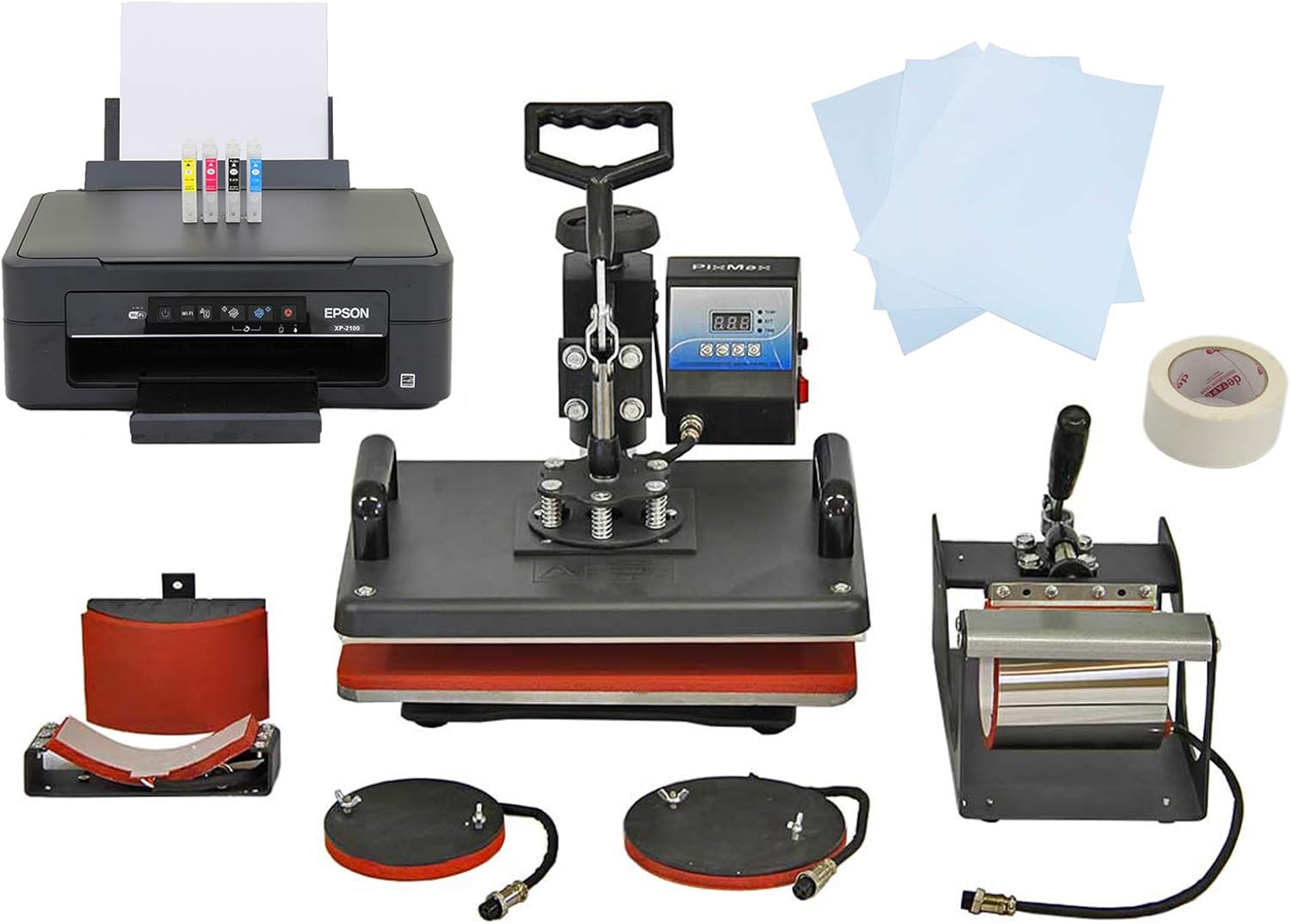 Heat Press Multi Function 5 in 1 Combo Machine & Printer Sublimation ...