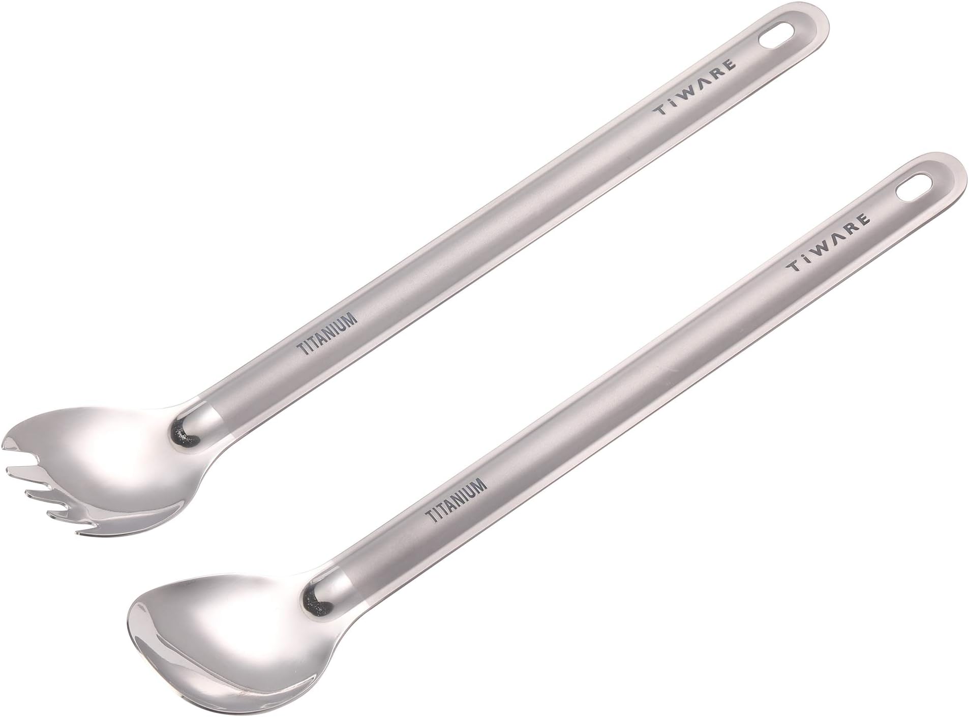 Amazon.com: NVAAV Eco-Friendly Ultralight Titanium Long Handle Spork ...
