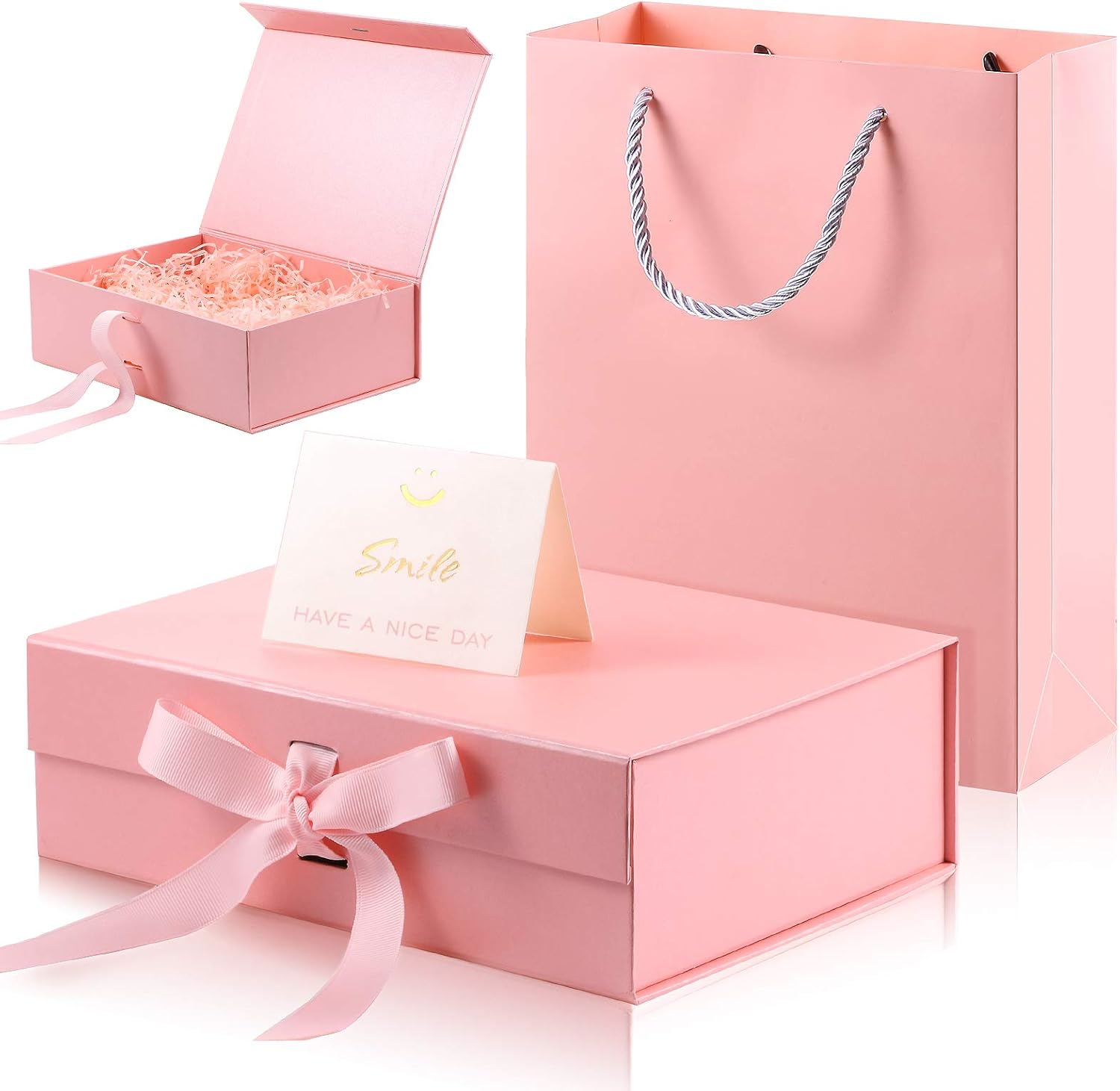 Amazon.com: Luxury Present Box with Lids and Changeable Ribbon, Paper ...