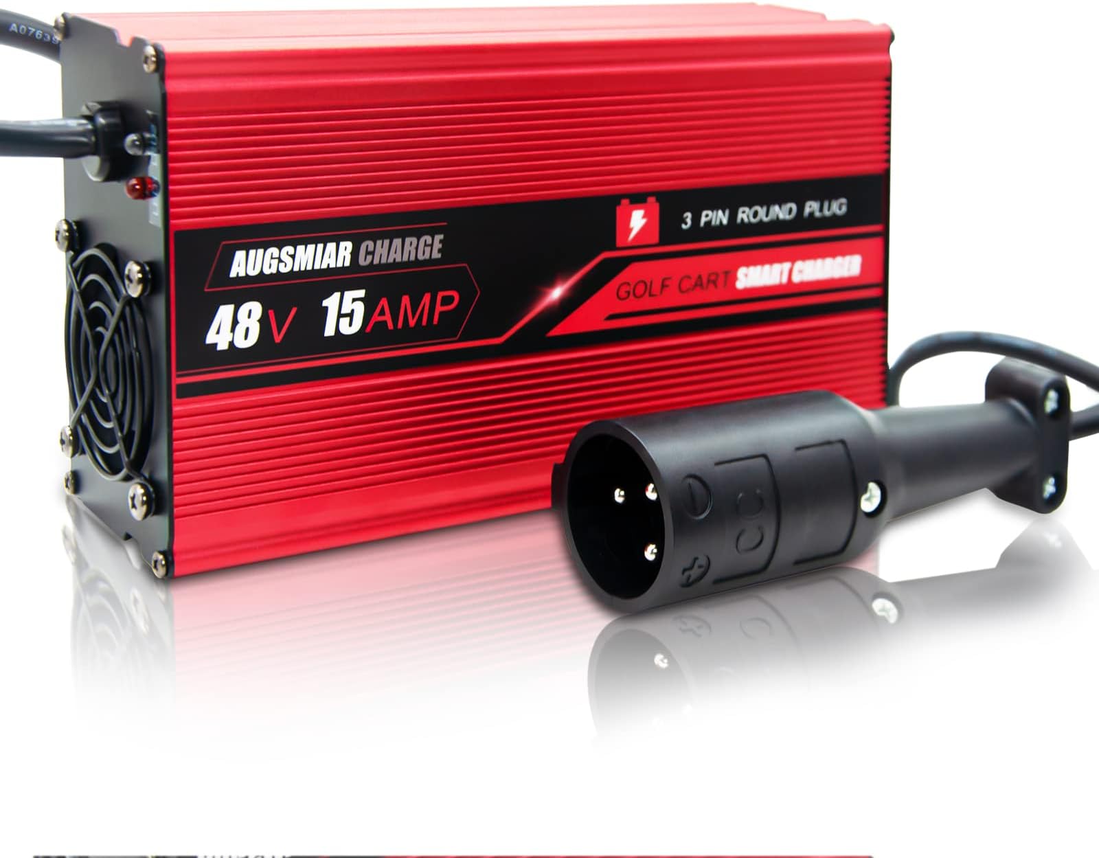 Amazon.com: 48 Volt 15 AMP Golf Cart Battery Charger with 3 Pin Round ...