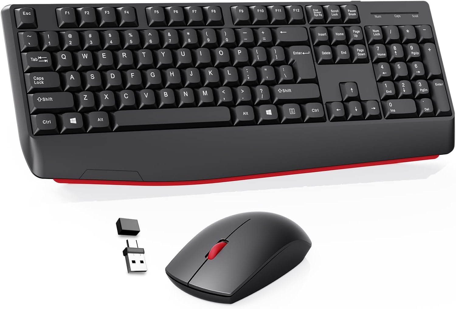 Amazon.com: Wireless Keyboard and Mouse Combo-Full Size QWERTY Layout 2 ...