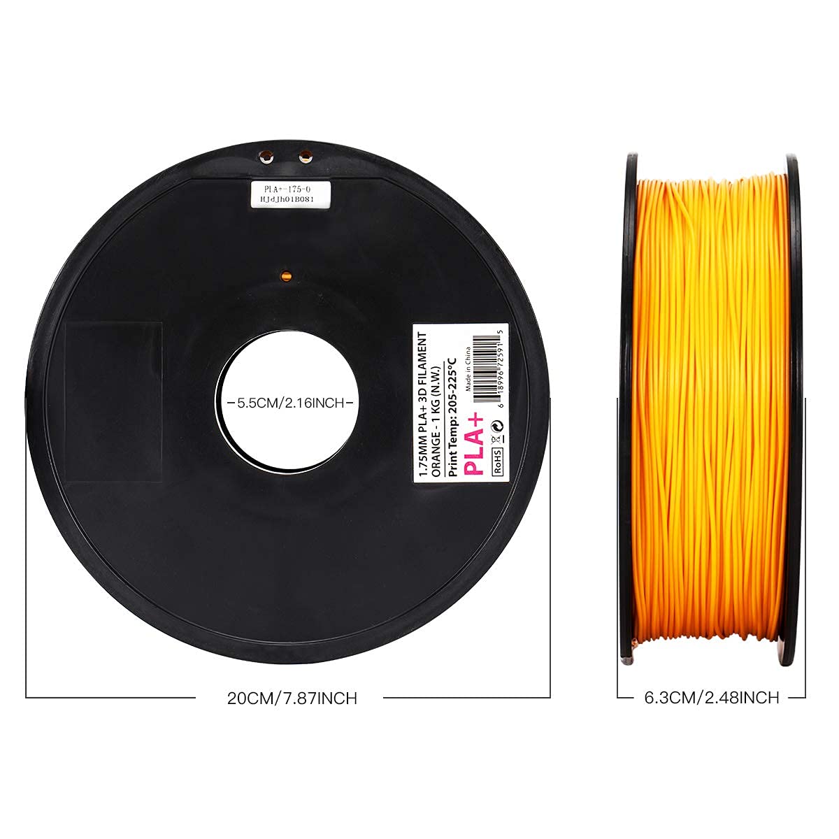 Snapklik.com : Micro Center Inland PLA+ Filament 1.75mm - Orange 3D ...