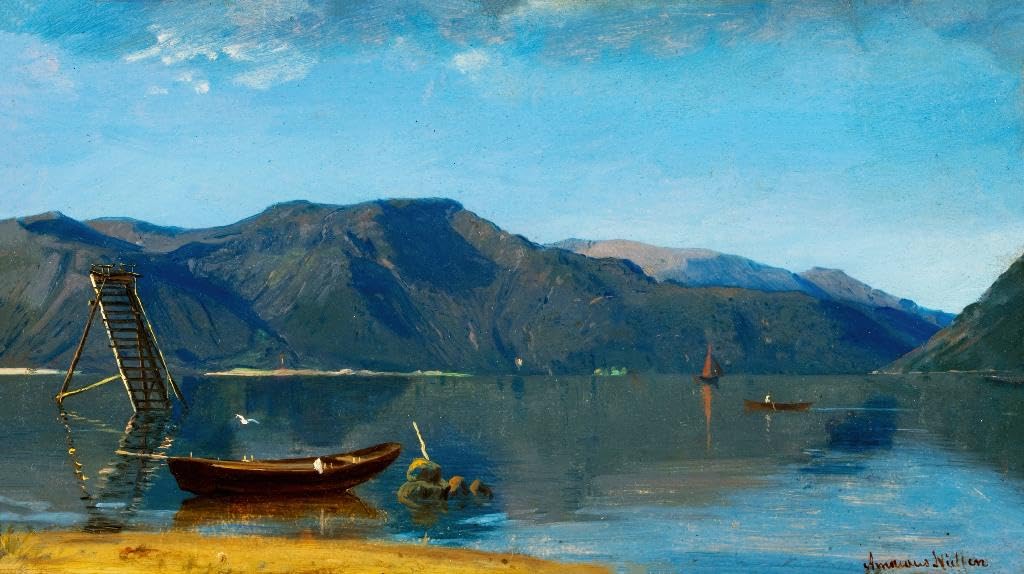 Fizdi - Framed Canvas Wall Painting - Laksetrapp, Rosendal (1861) By ...