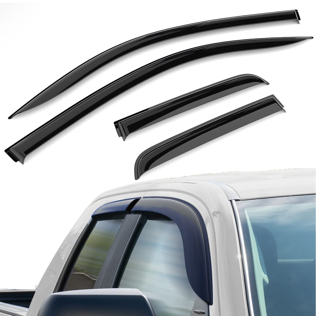 Amazon.com: Window Deflector Compatible with 2007-2021 Tundra Double ...