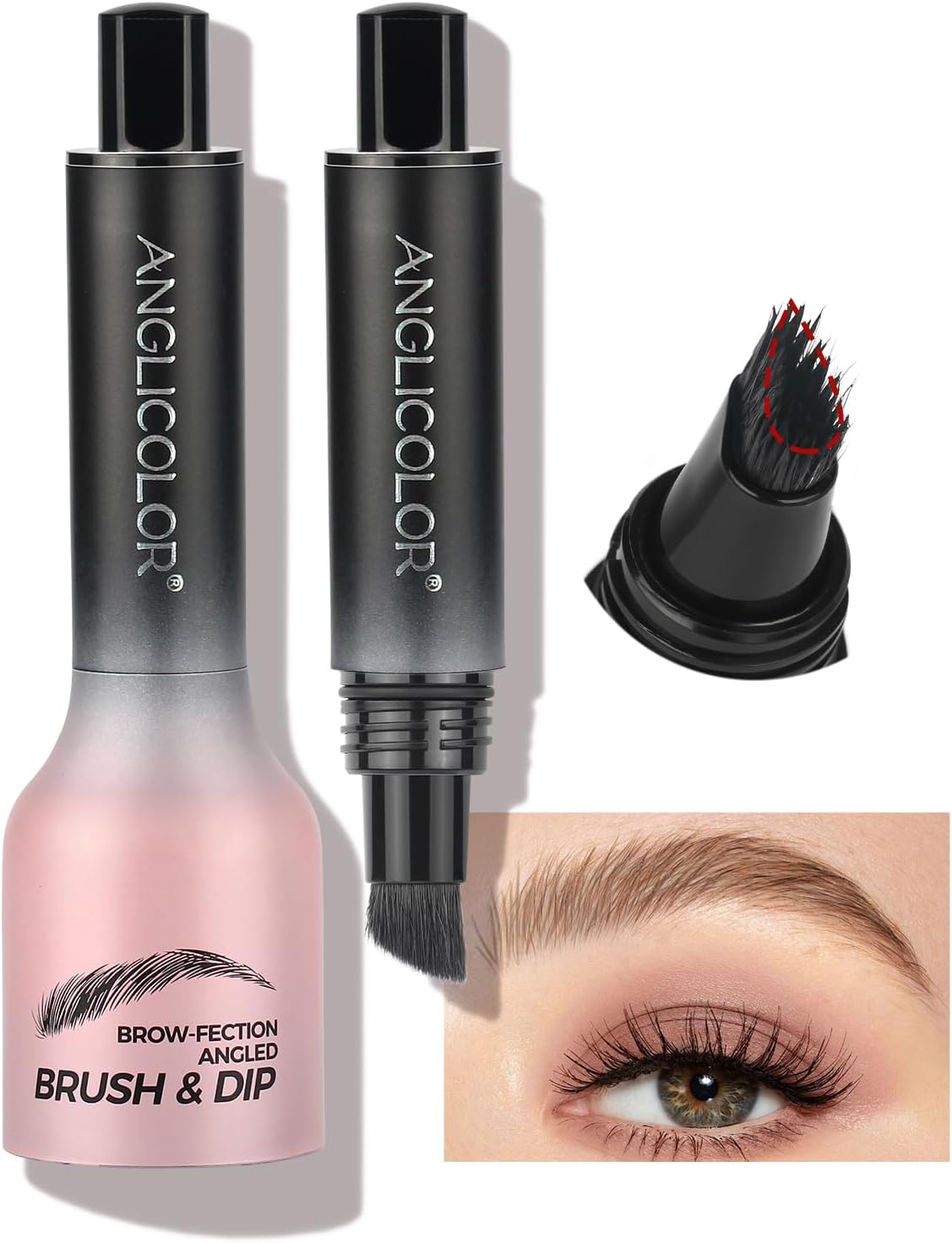 Anglicolor Brow Fection Angled Brush,Microblading Eyebrow Pen,Natural ...