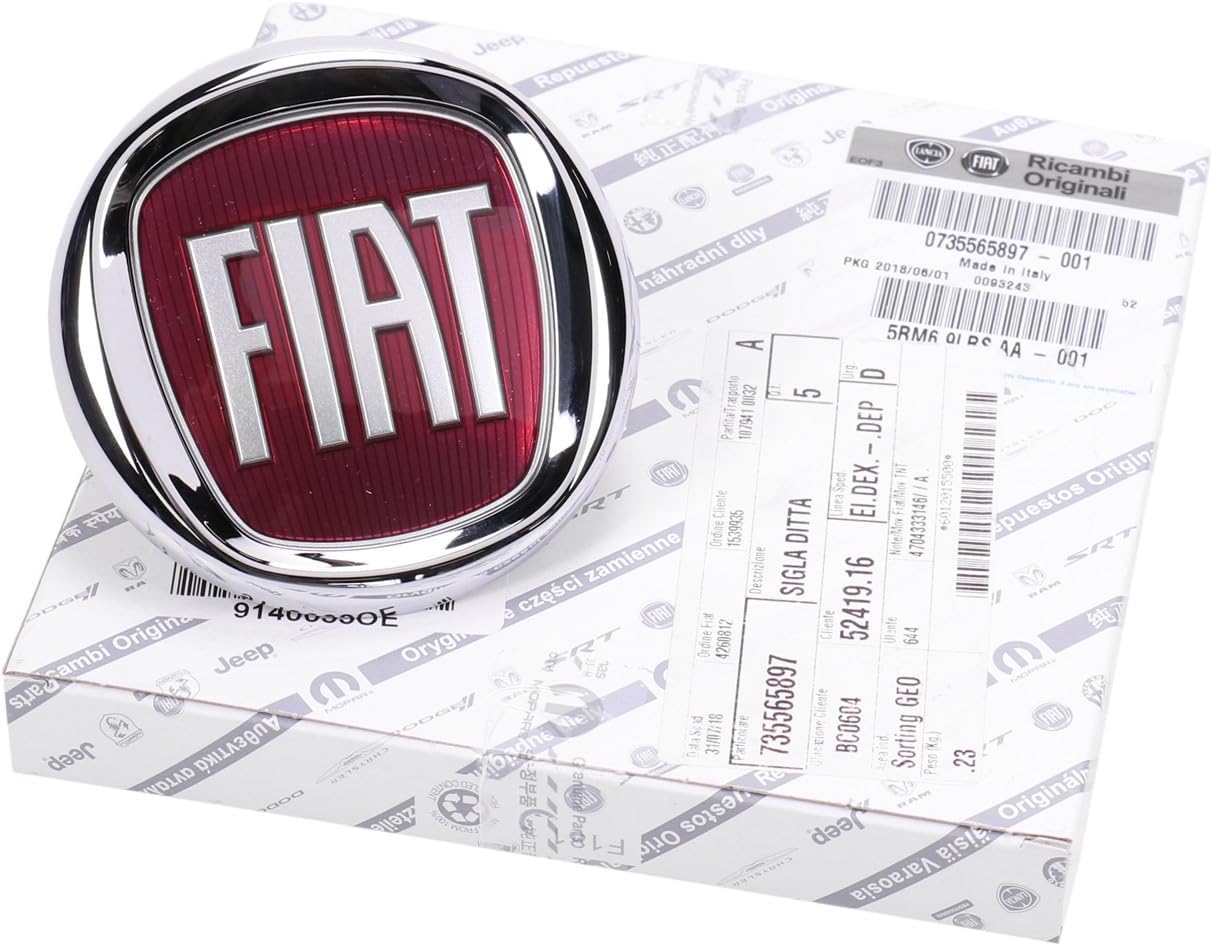 Fiat 21208 Official 3D Sticker Blue Logo Polyurethane Diameter 58 mm ...