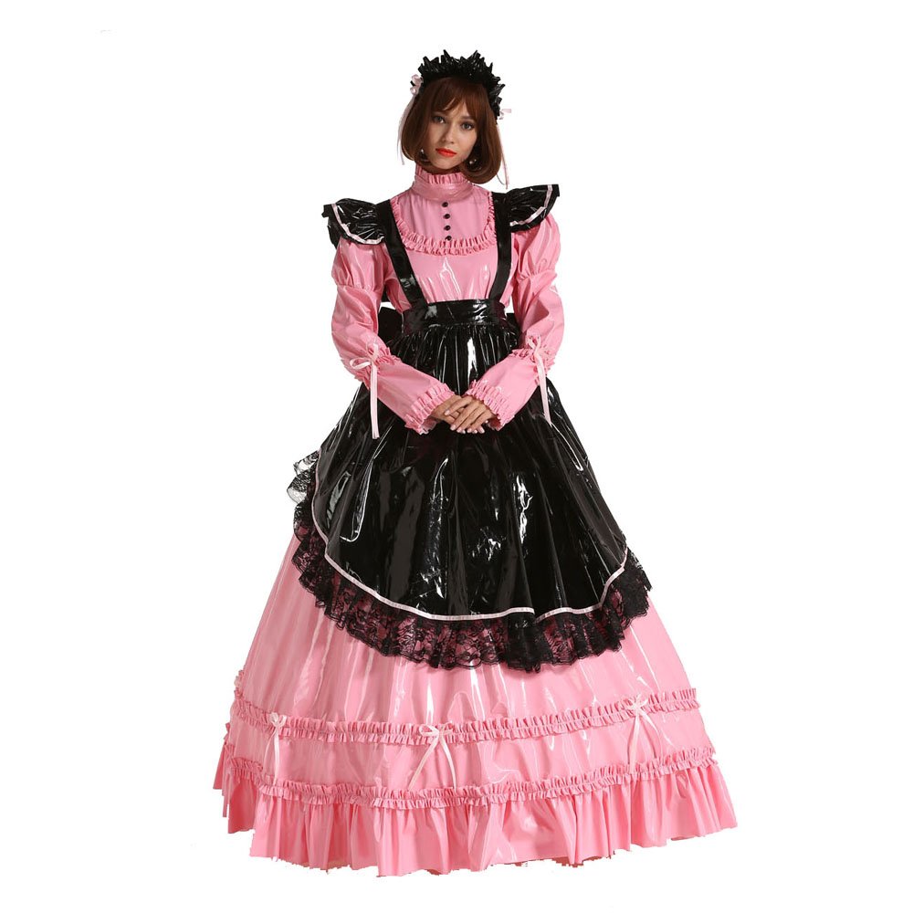 Buy GOceBaby French PVC Prissy Sissy Maid Lockable Long Dress Costume ...