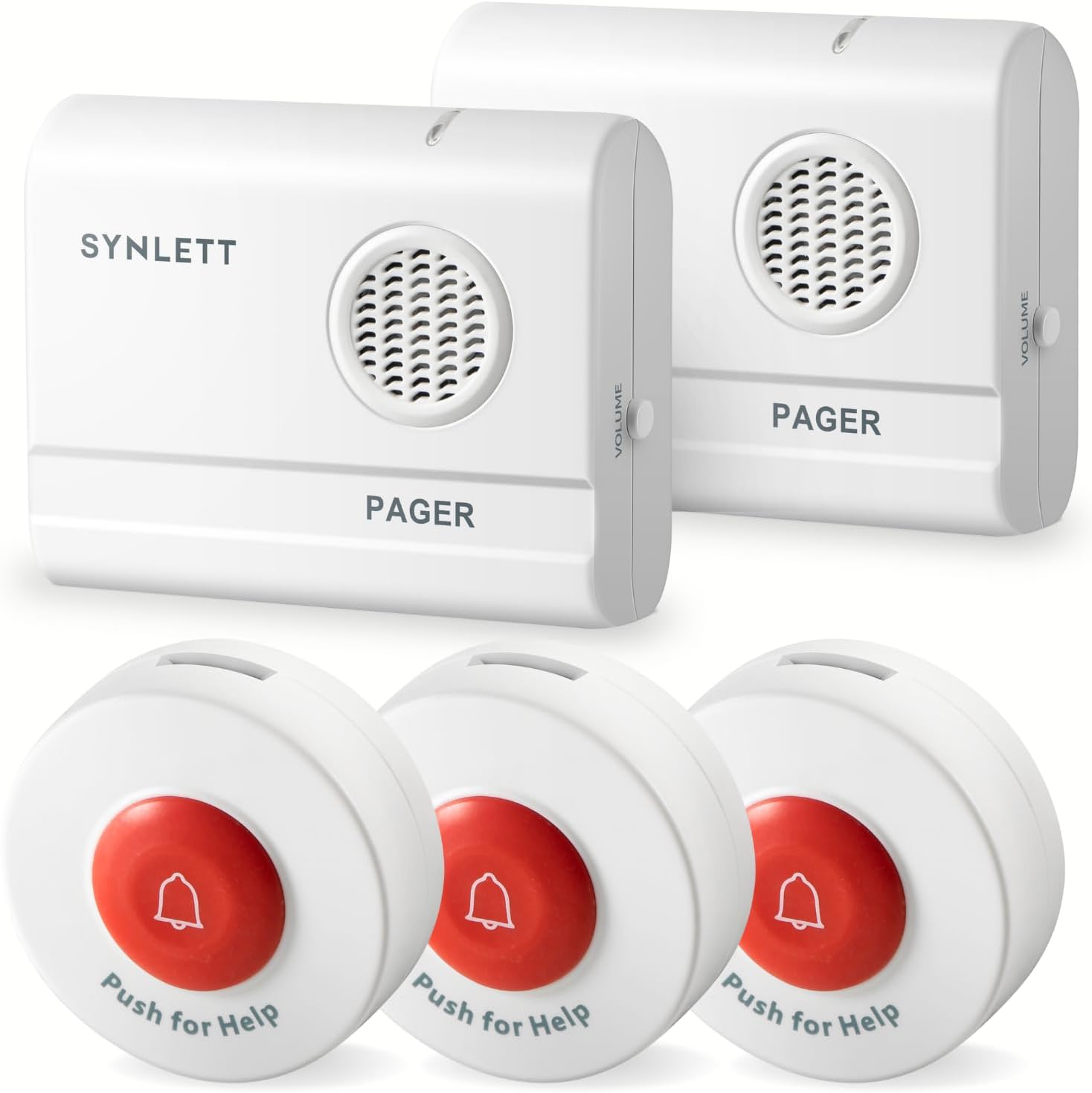Amazon.com: SYNLETT Caregiver Pager Wireless Nurse Call Buttons for ...