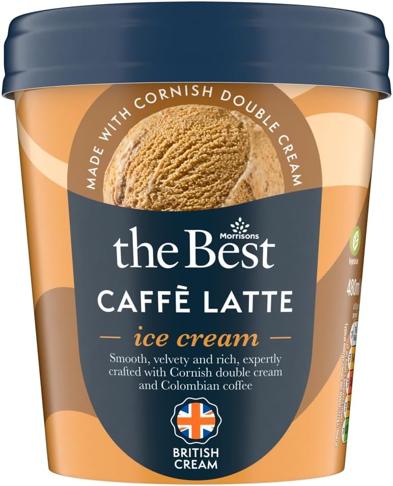 Morrisons The Best Caffe Latte Ice Cream 480ml : Amazon.co.uk: Grocery
