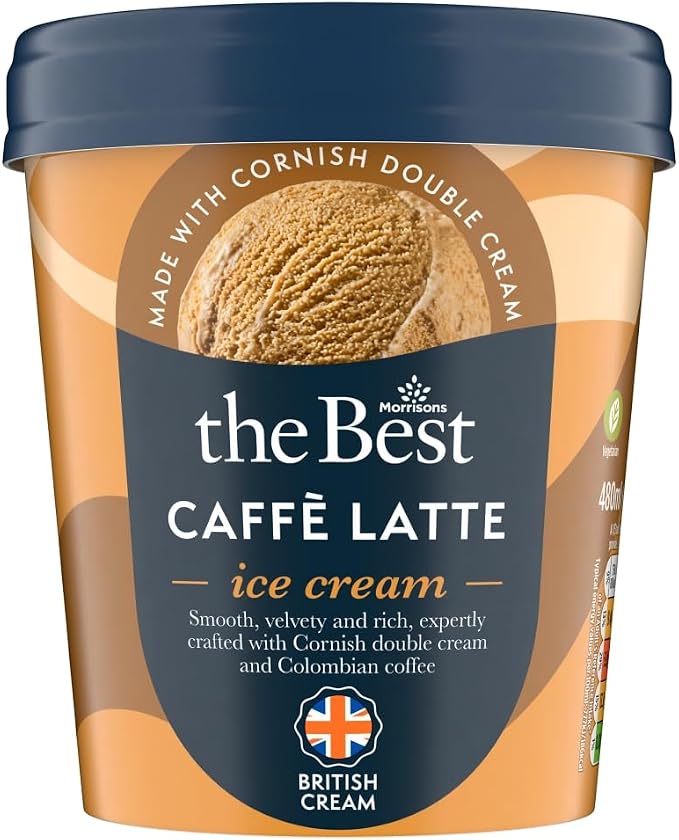 Morrisons The Best Caffe Latte Ice Cream 480ml : Amazon.co.uk: Grocery