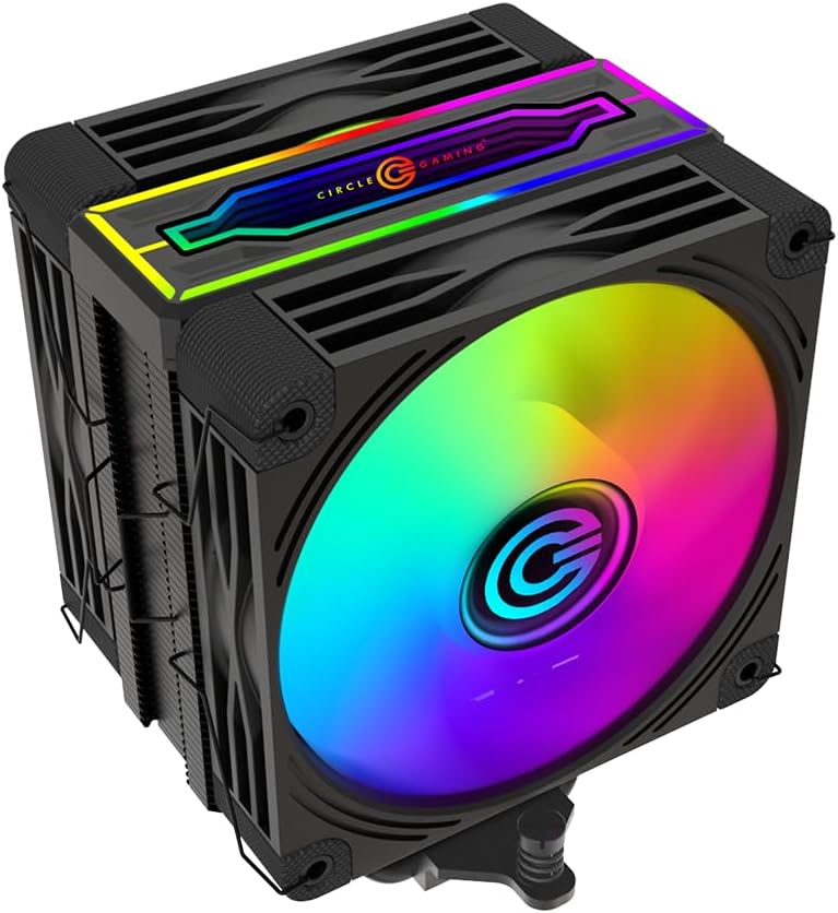 Circle Gaming CG 6P Duo ARGB CPU Air Cooler Mirror Close-Loop, Dual ...