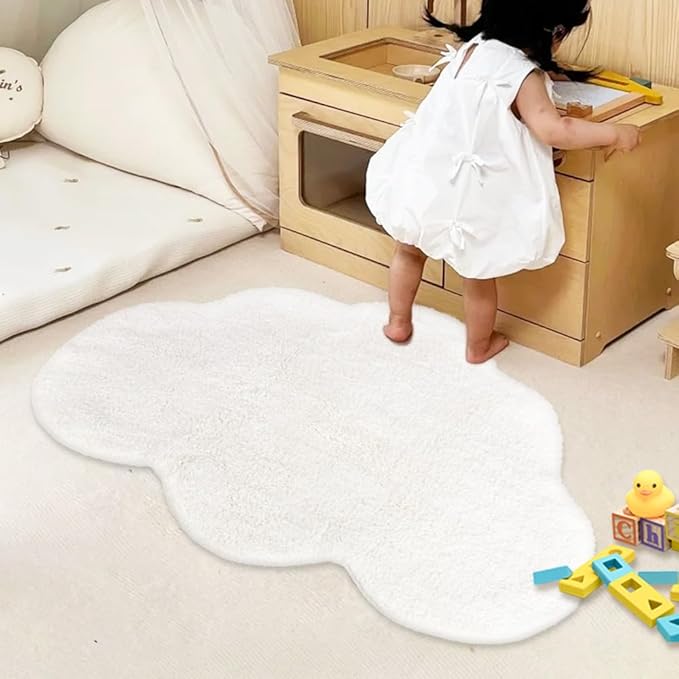 Amazon.com: Area Rugs for Kids, Cloud Shape Baby Crawling Carpet ...