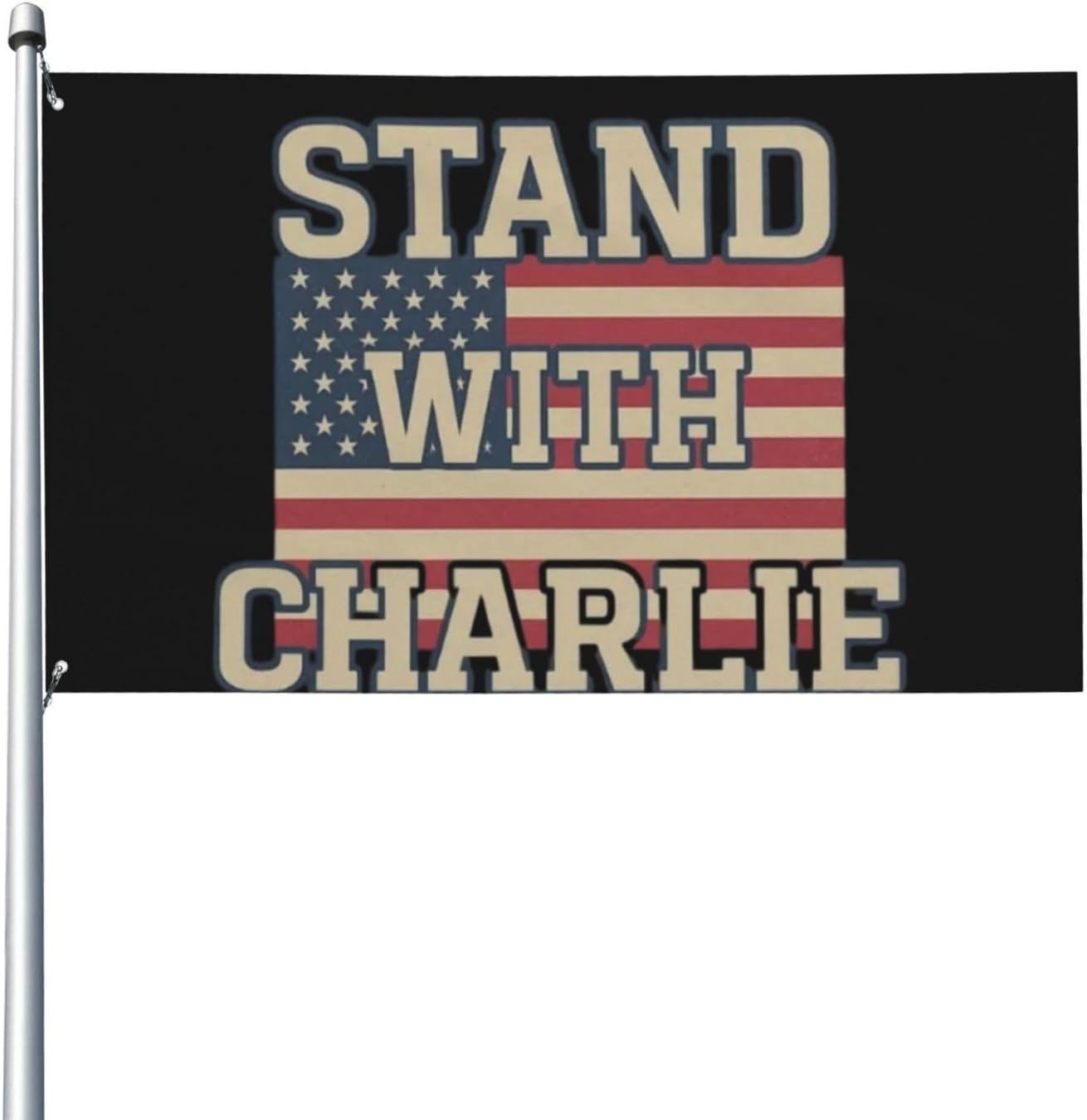 Amazon.com : Stand With Charlie Kirk Flags 3x5 Outdoor Funny Flag Wall ...