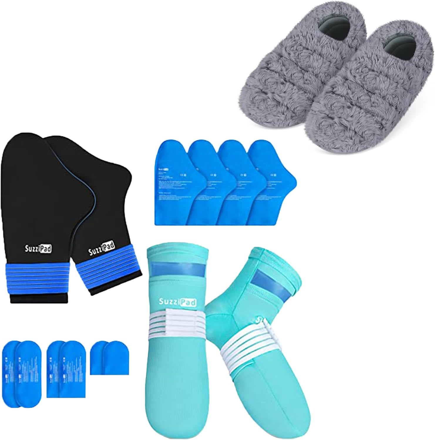 Amazon.com: SuzziPad Cold Therapy Socks & Hand Ice Pack Cold Gloves for ...