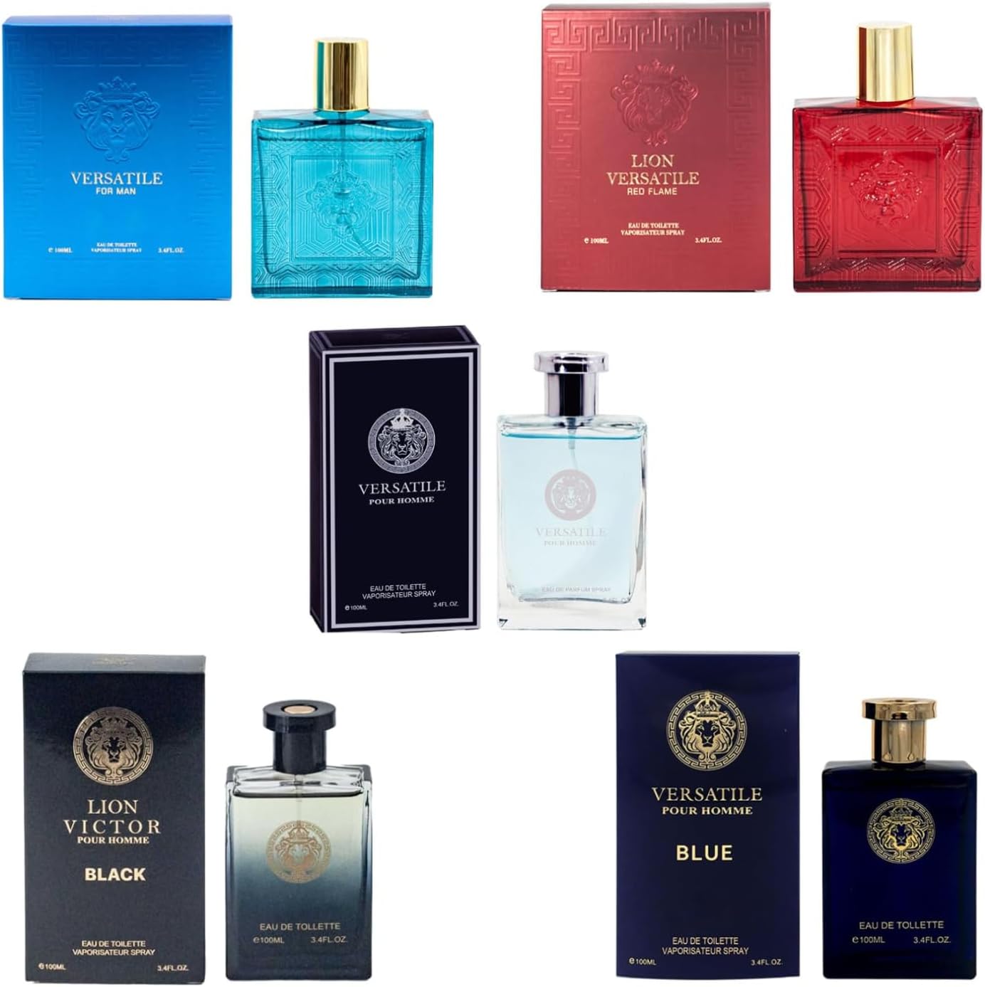 Amazon.com : Versace Cologne for Men Set of 4 Mini Eros, Pour Homme ...