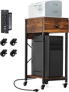 Amazon.com: melos Computer Tower Stand, Rolling Printer Stand with ...