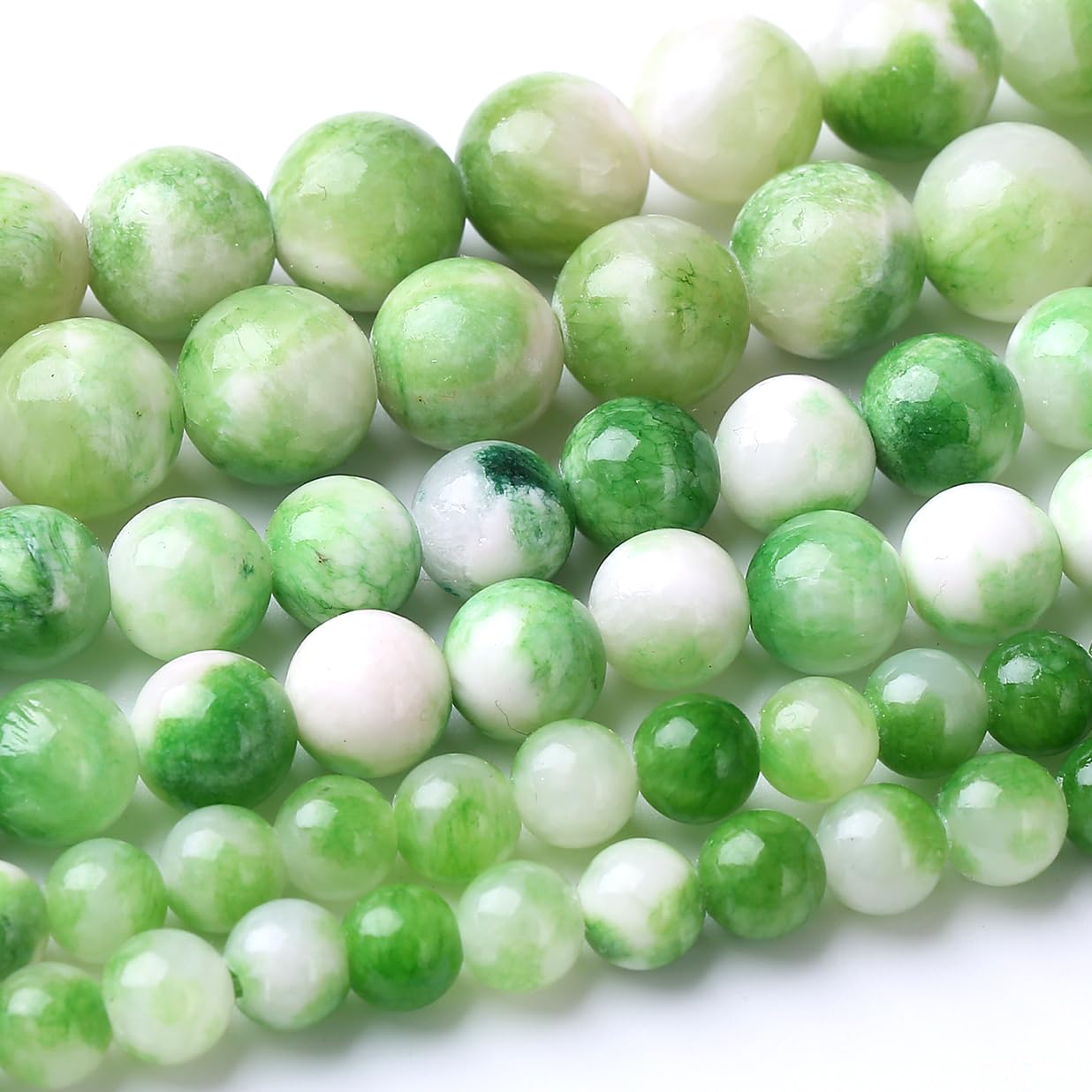 Amazon.com: Round Loose Beads Natural Gem Beads Crystal Energy Stone ...