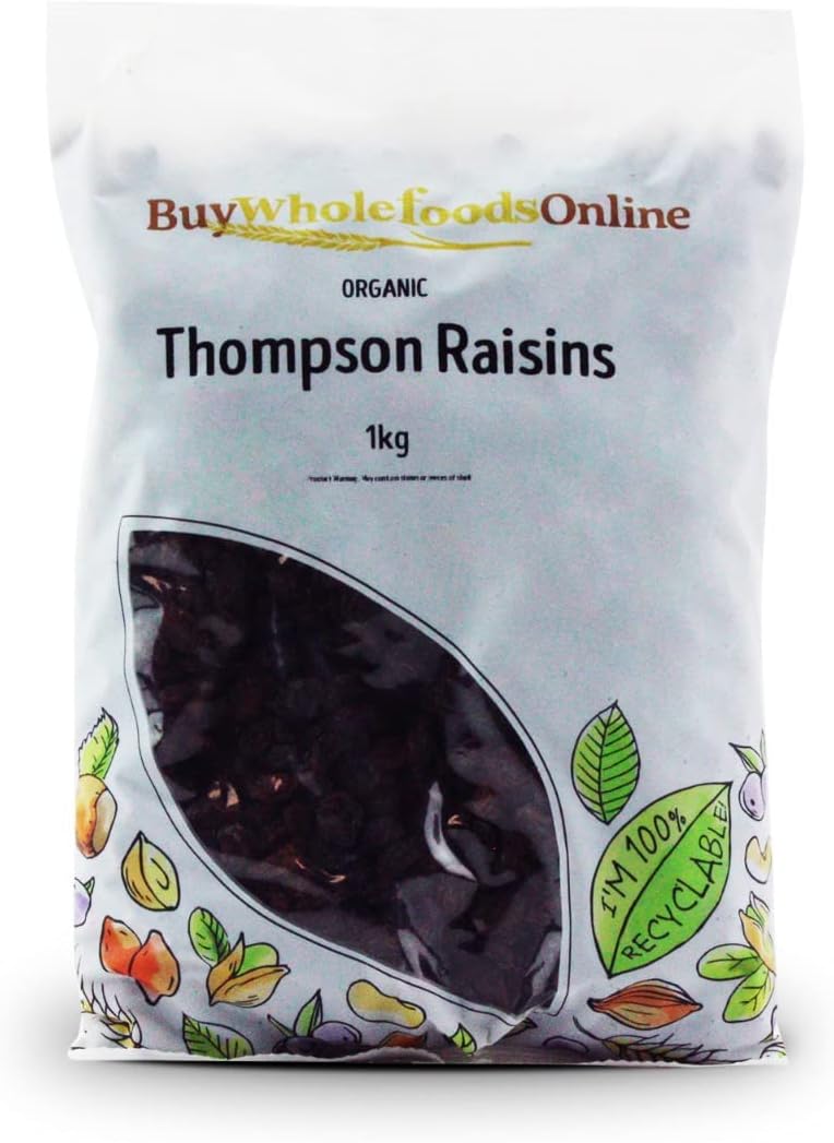 Organic Thompson Raisins 1kg (BWFO) : Amazon.co.uk: Grocery