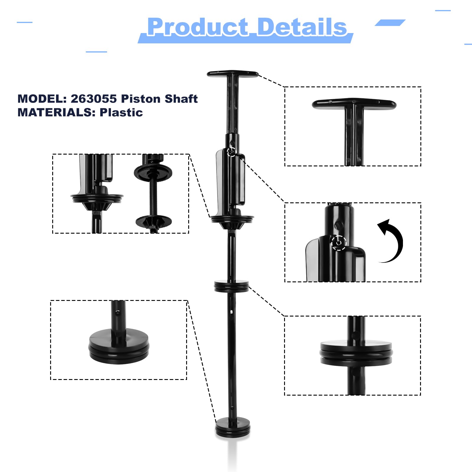 Snapklik.com : 263055 Piston Shaft Assembly Replacement Kit For Pentair ...
