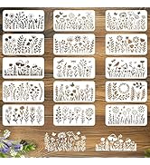 Amazon.com: INFUNLY 9PCS/Set Sun Moon Wall Stencils for Painting 12x8 ...