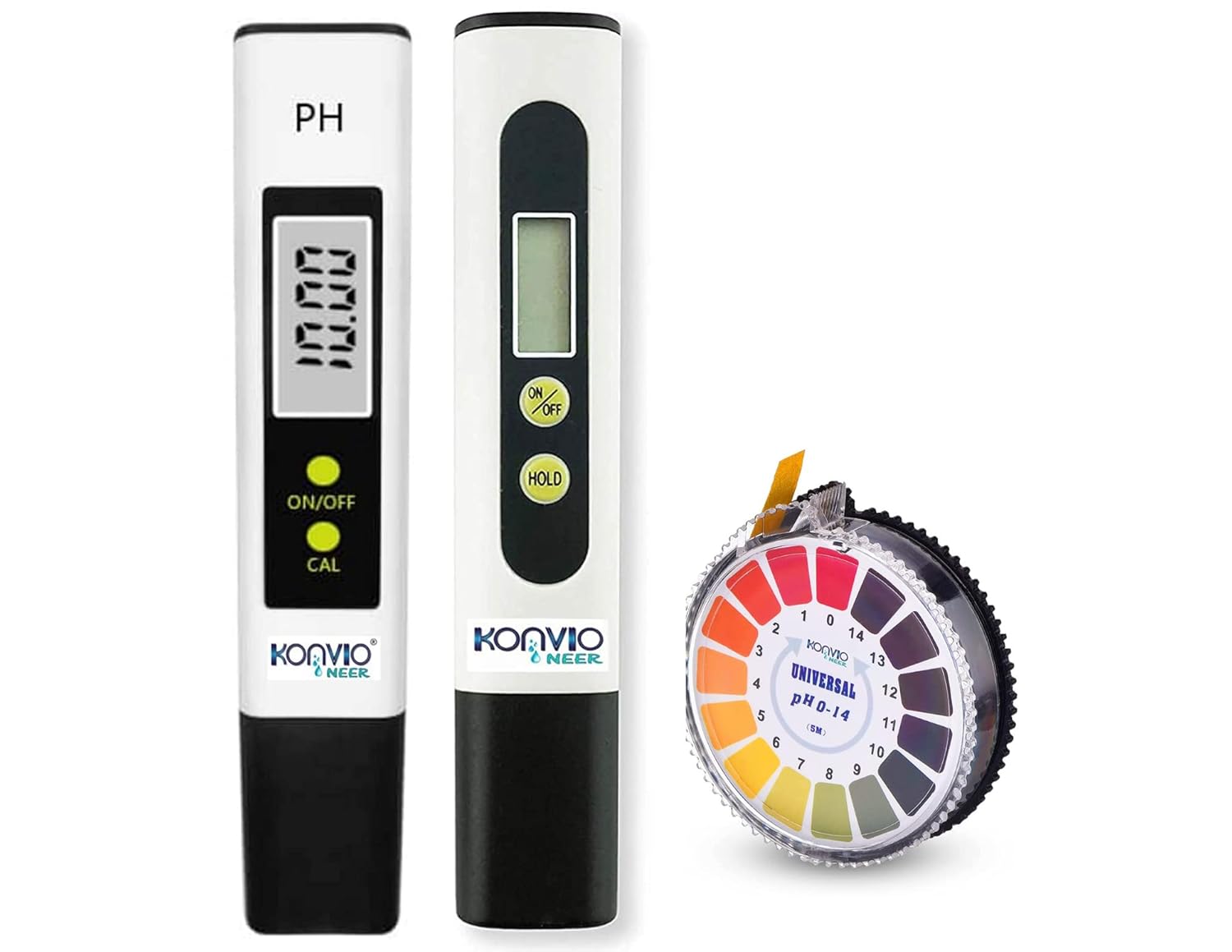 Konvio Neer Total Dissolved Solids Meter, Ph Meter and pH Universal ...