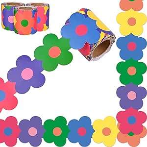 Amazon.com: 99ft Y2K Flower Bulletin Board Borders Retro Colorful ...