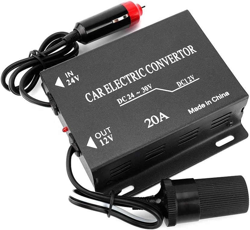 Amazon | 電圧変換 シガーソケット DCDC コンバーター 電圧変換器 24V→12V 変換 シガー アダプター 車載用 DC24V ...