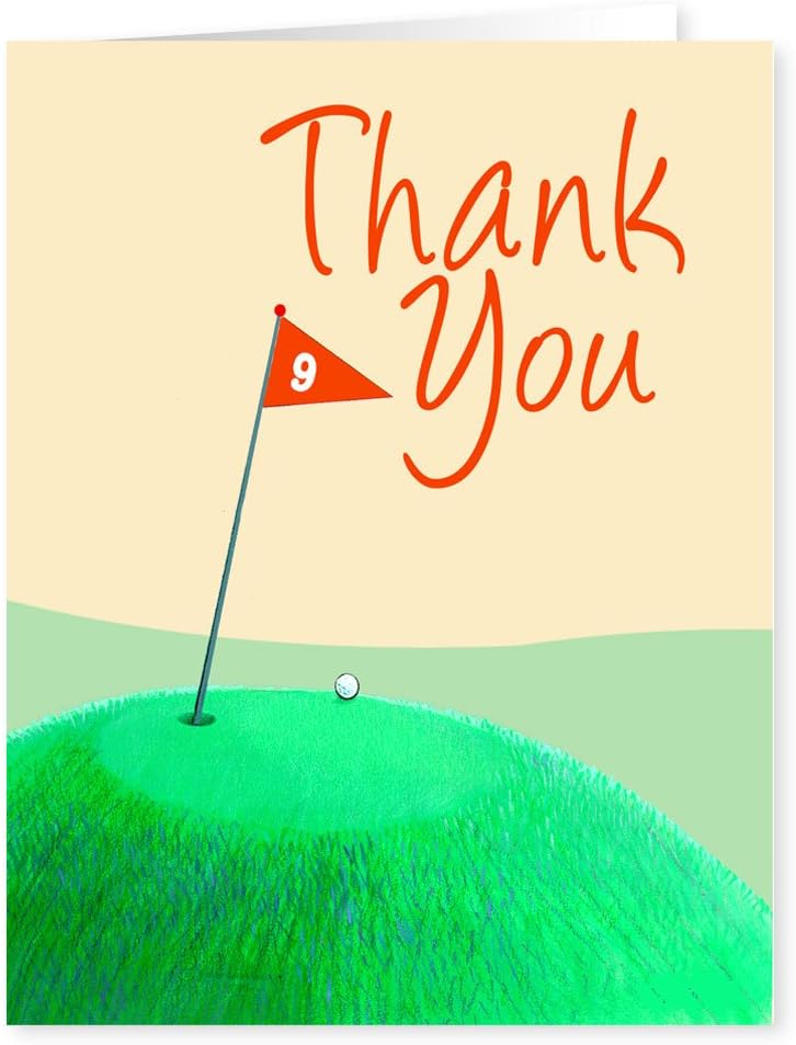 Amazon.com : Stonehouse Collection | Golfing Theme Thank You Note Card ...